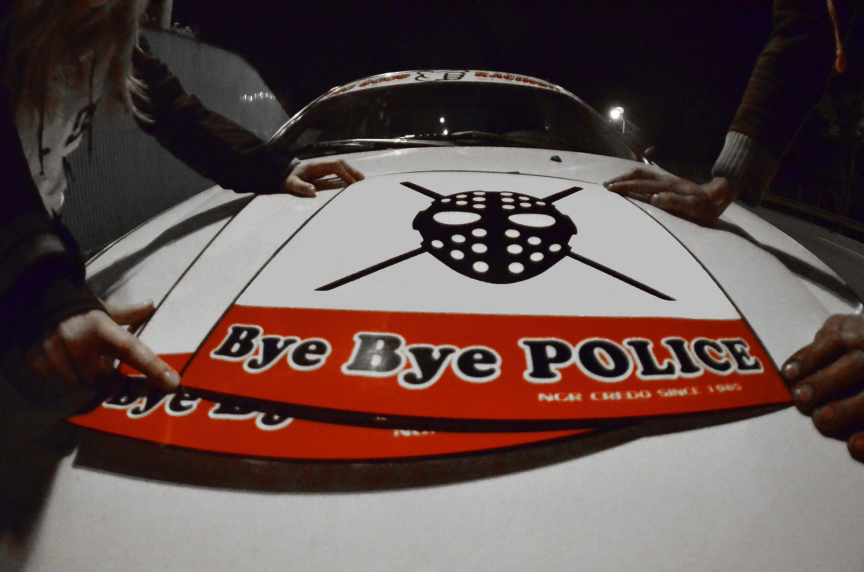 Bye Bye POLICE Loop One Plates - Kanjo Custom Racing Decals And Stickers