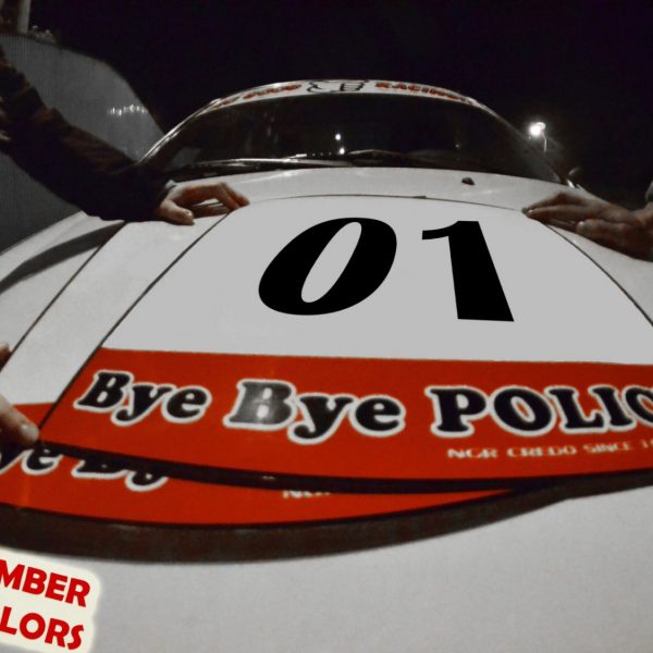 Bye Bye Police Door Plates - Kanjo Custom Racing Decals And Stickers