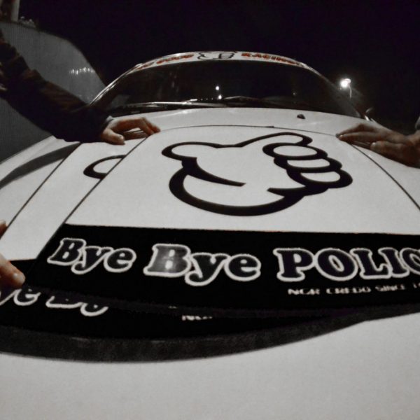 Bye Bye Police Door Plates - Kanjo Custom Racing Decals And Stickers