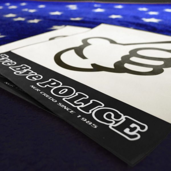 Bye Bye Police Door Plates - Kanjo Custom Racing Decals And Stickers