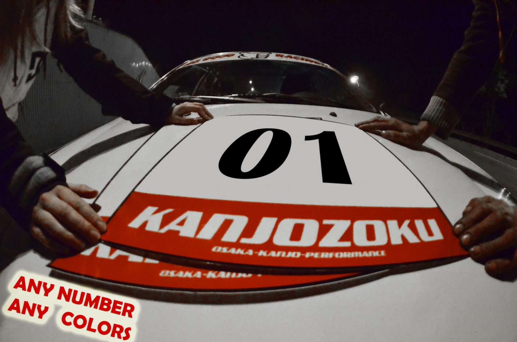 Kanjozoku Door Number Plates - Kanjo Custom Racing Decals And Stickers