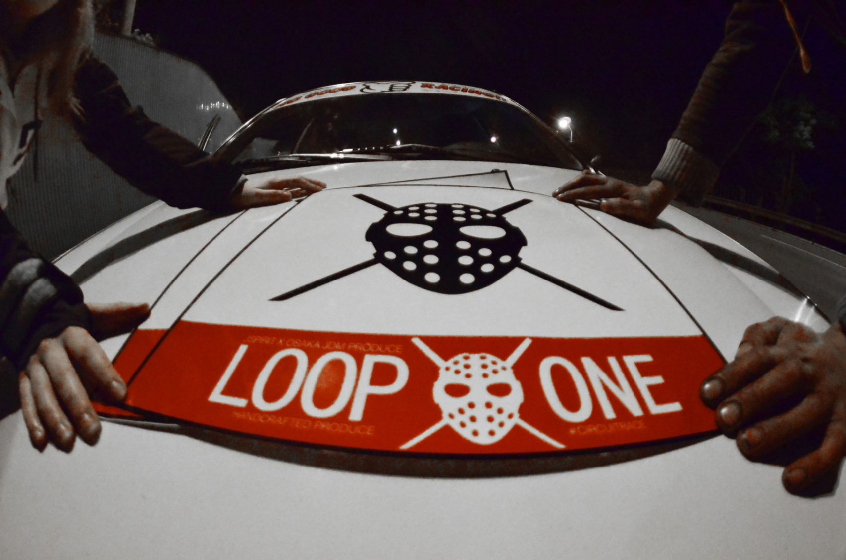 Loop One Mask Door Plates - Kanjo Custom Racing Decals And Stickers