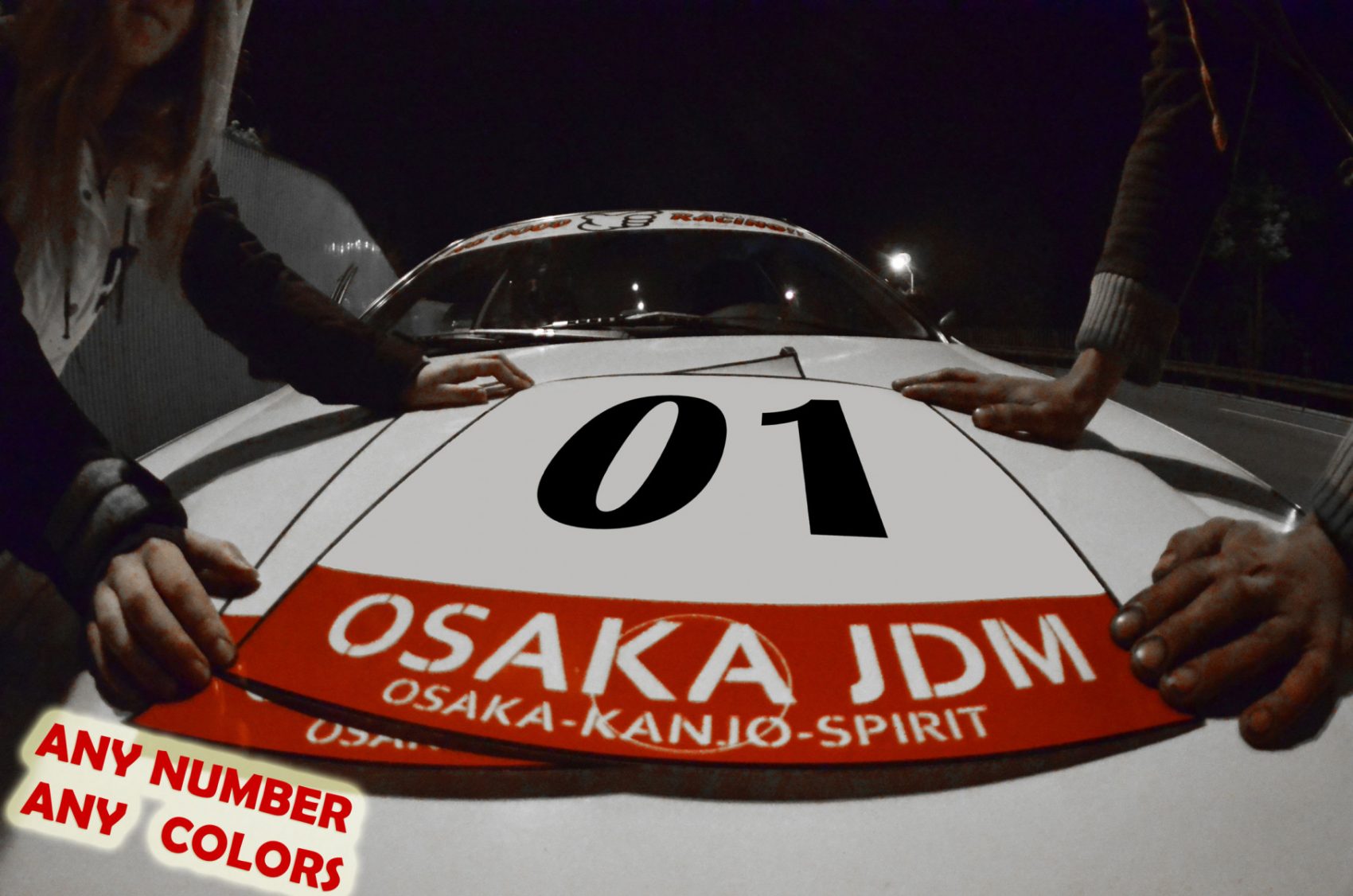 Osaka JDM Number Plates - Kanjo Custom Racing Decals And Stickers