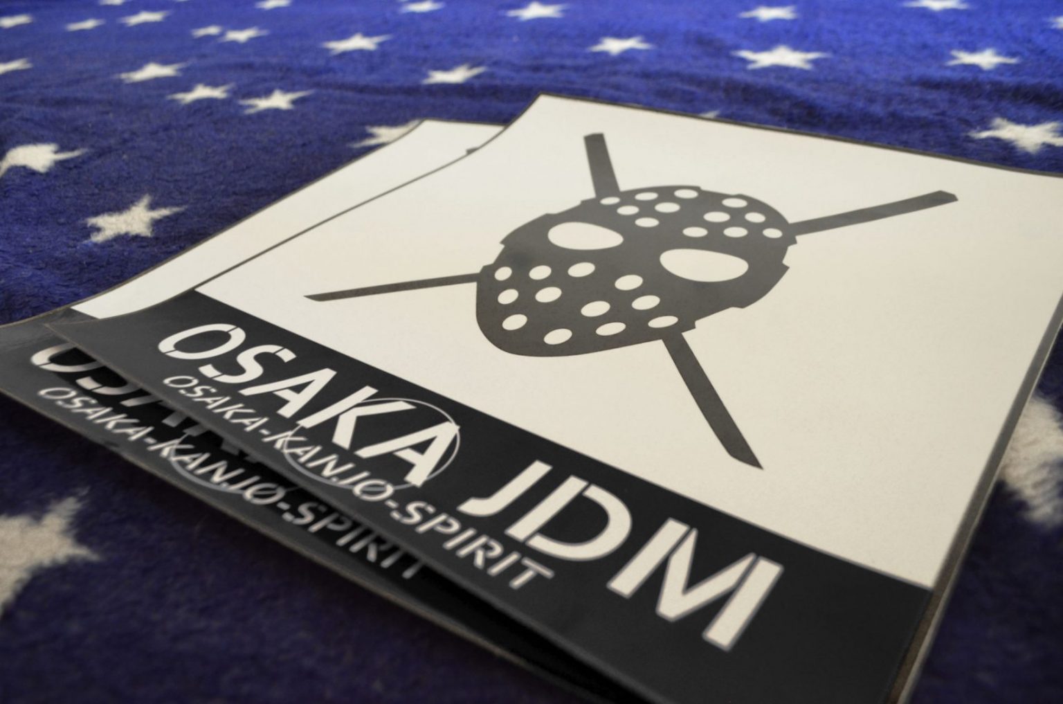 Osaka JDM Mask black Plates - Kanjo Custom Racing Decals And Stickers