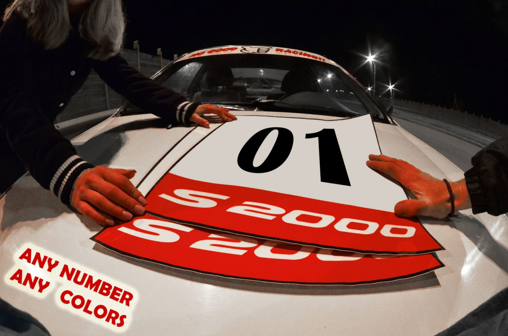 S2000 Door Number Plates - Kanjo Custom Racing Decals And Stickers