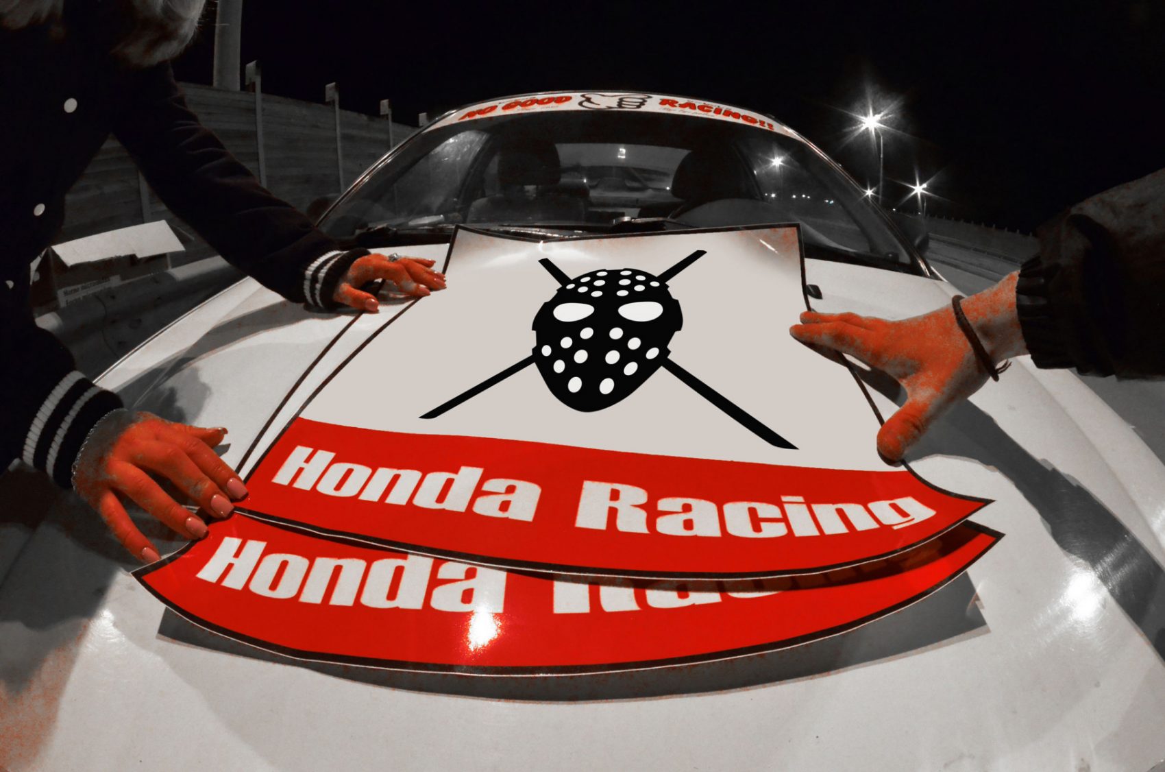 Honda Racing Loop One Mask Plates - Kanjo Custom Racing Decals And Stickers