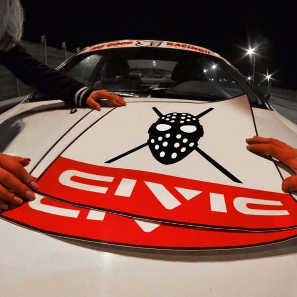 Loop One Mask Door Plates - Kanjo Custom Racing Decals And Stickers