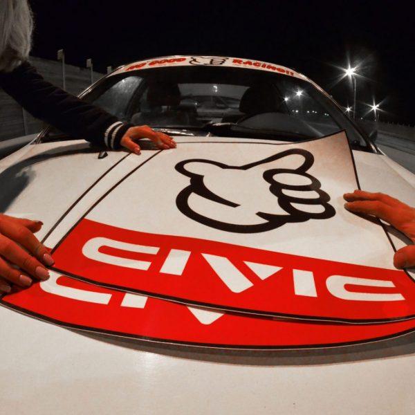 No Good Hand red Plates - Kanjo Custom Racing Decals And Stickers