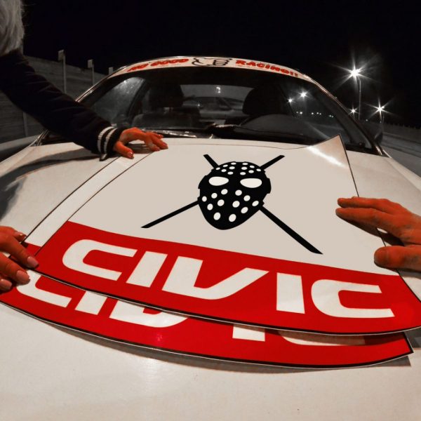 Loop One Mask Door Plates - Kanjo Custom Racing Decals And Stickers