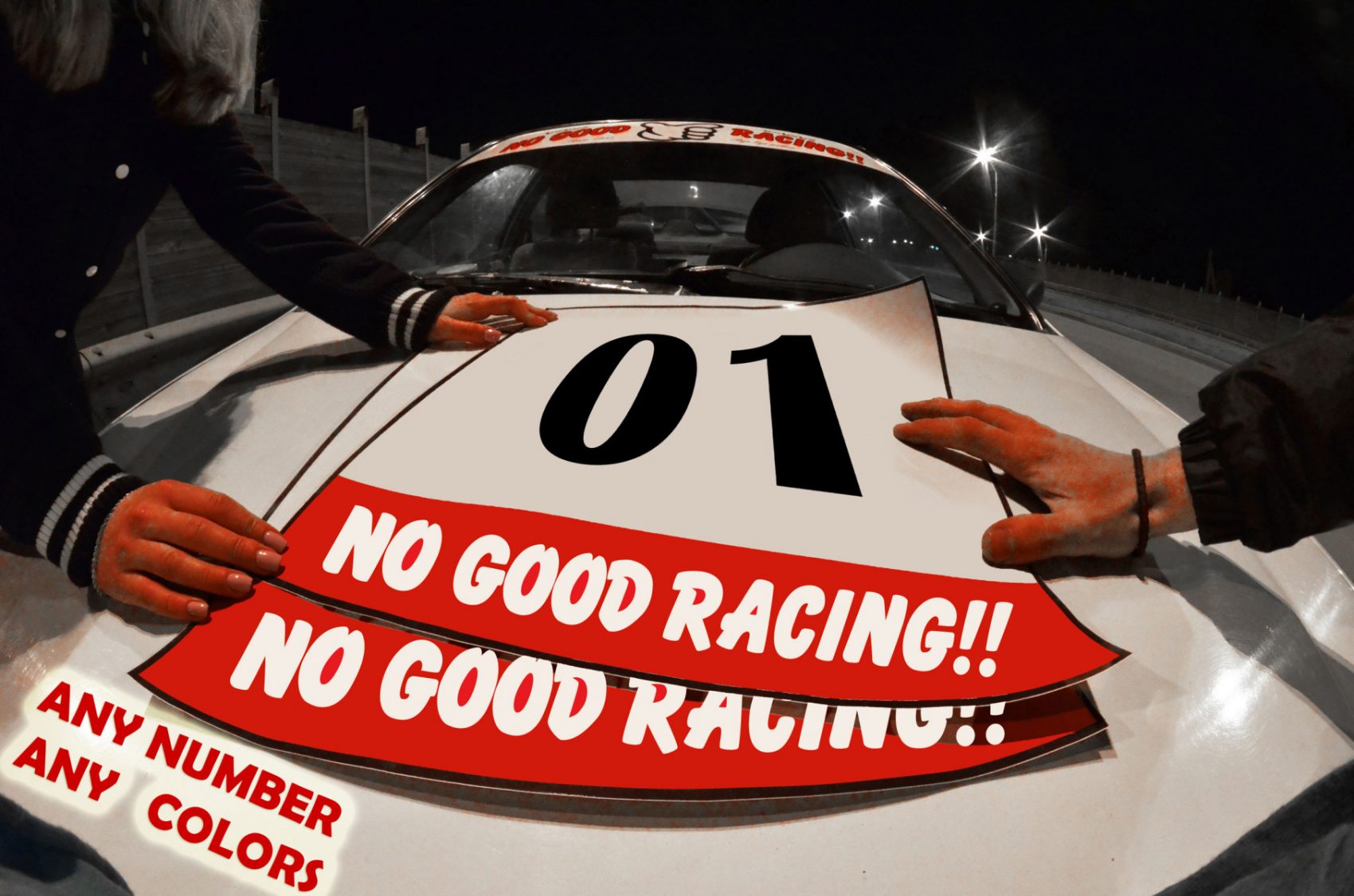 No Good Racing Number Plates - Kanjo Custom Racing Decals And Stickers