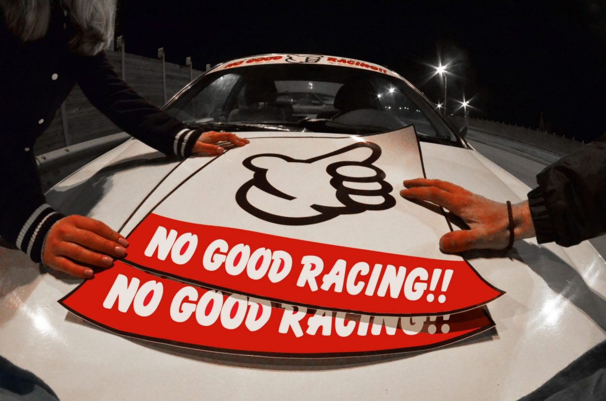 No Good Racing Hand red Plates - Kanjo Custom Racing Decals And Stickers
