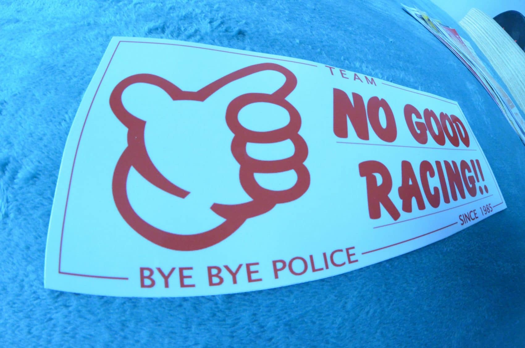 No Good Racing 16″ white-red Team Sticker - Kanjo Custom Racing Decals ...