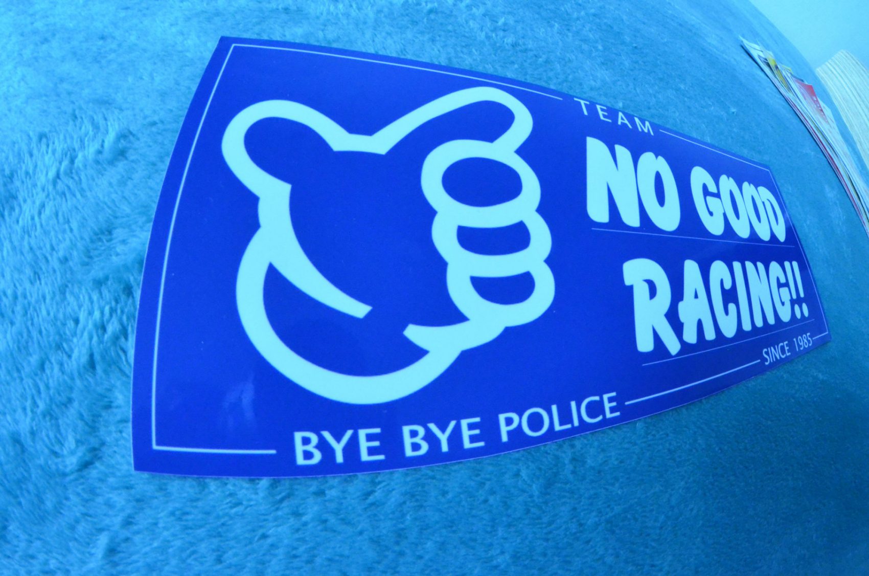 No Good Racing 16″ blue-white Team Sticker - Kanjo Custom Racing Decals ...