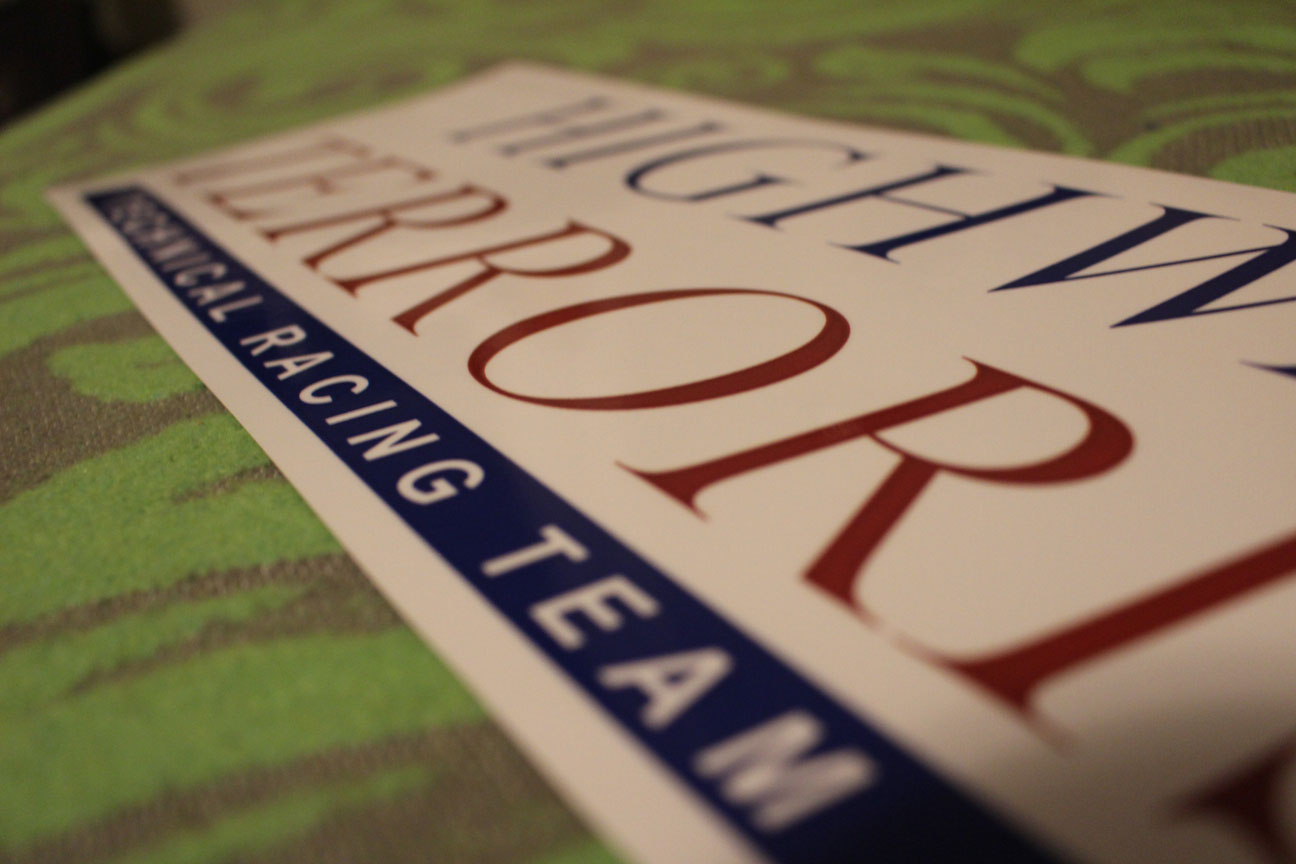 Highway Terrorist 16″ Team Sticker - Kanjo Custom Racing Decals And ...