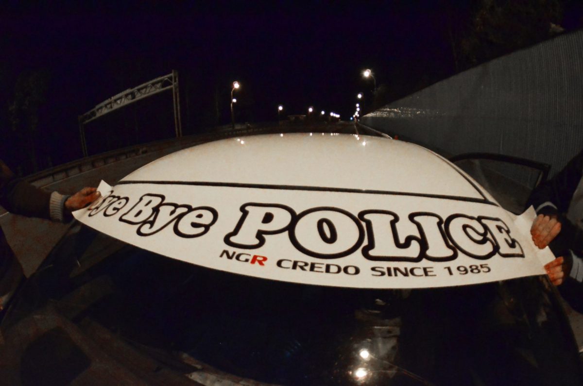 Bye Bye POLICE NGR Windshield Banner - Kanjo Custom Racing Decals And ...