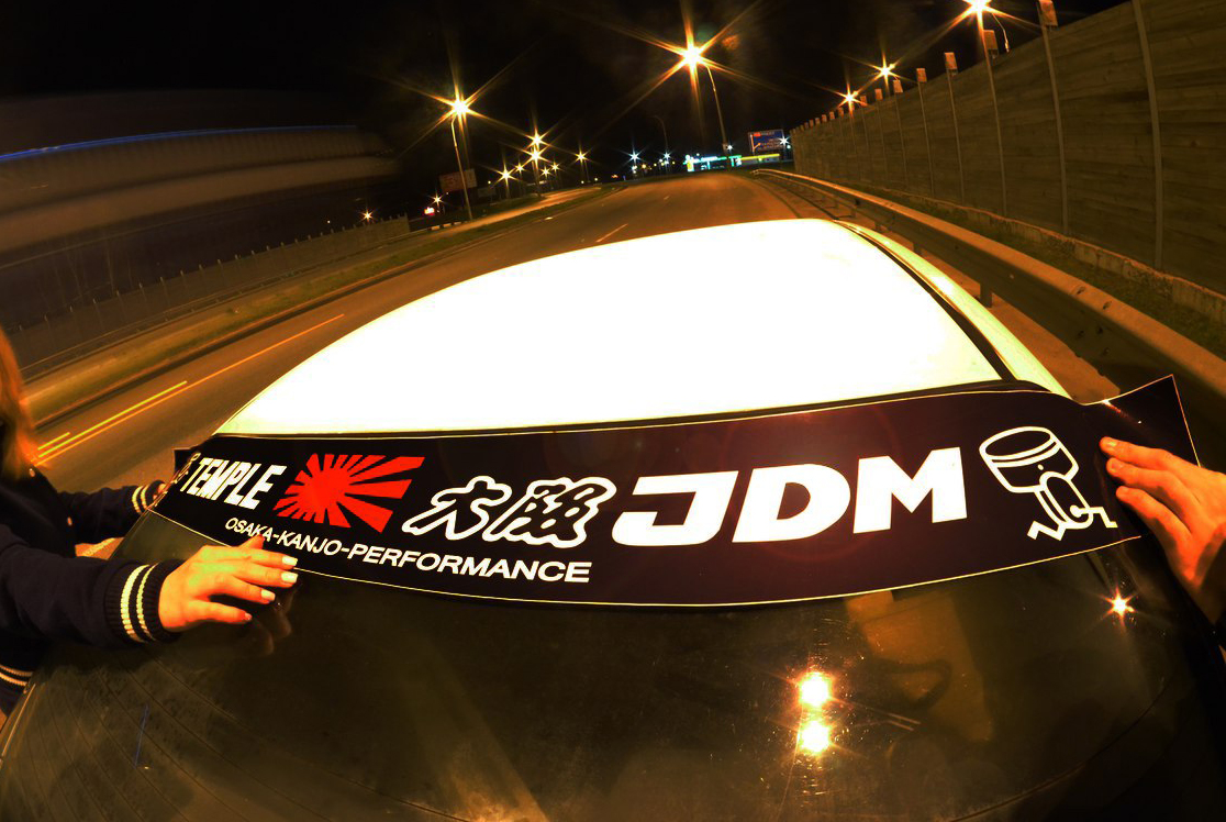 Temple Racing Windshield Banner - Kanjo Custom Racing Decals And Stickers