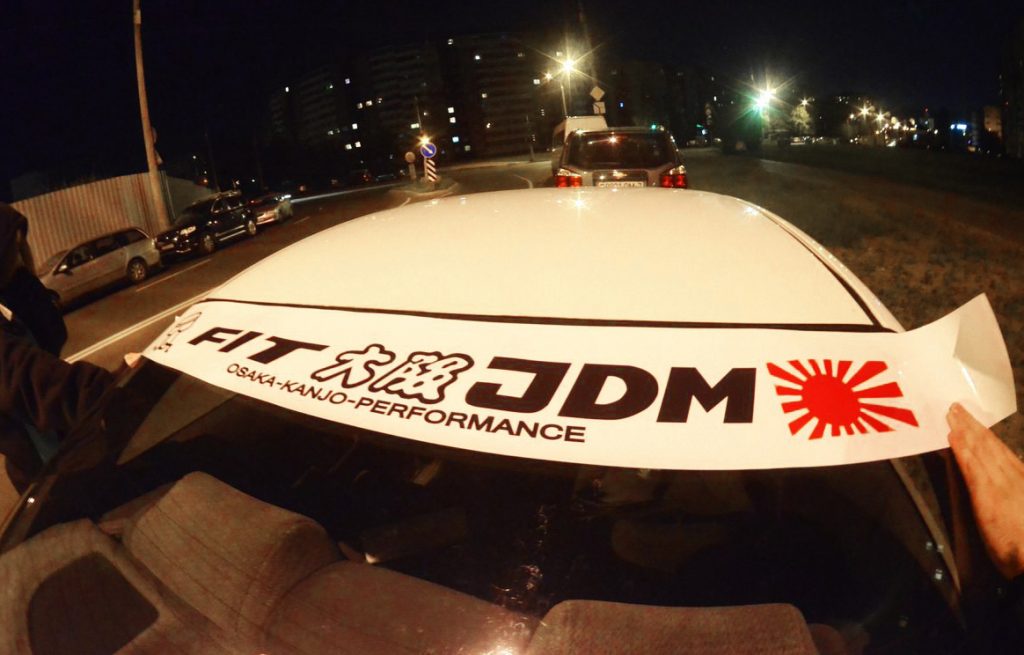 Fit Osaka JDM Windshield Banner - Kanjo Custom Racing Decals And Stickers
