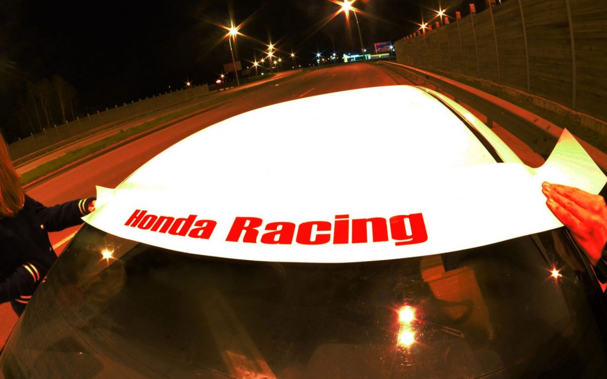 Honda Racing Windshield Banner - Kanjo Custom Racing Decals And Stickers