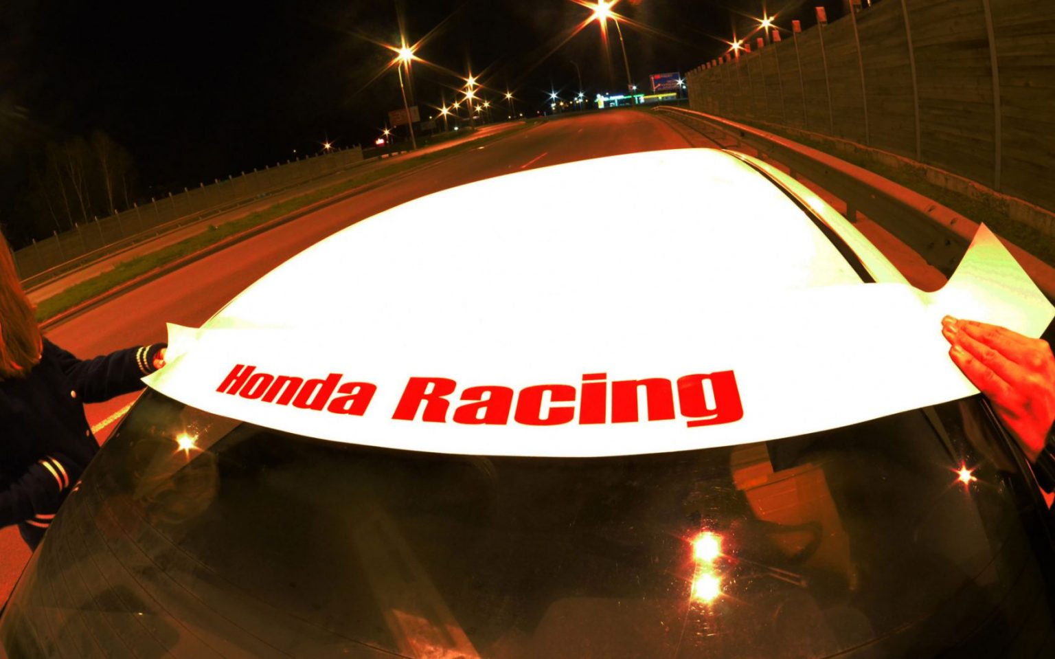 Honda Racing Windshield Banner - Kanjo Custom Racing Decals And Stickers
