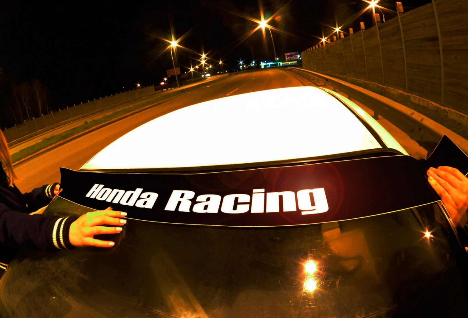 Honda Racing Windshield Banner - Kanjo Custom Racing Decals And Stickers