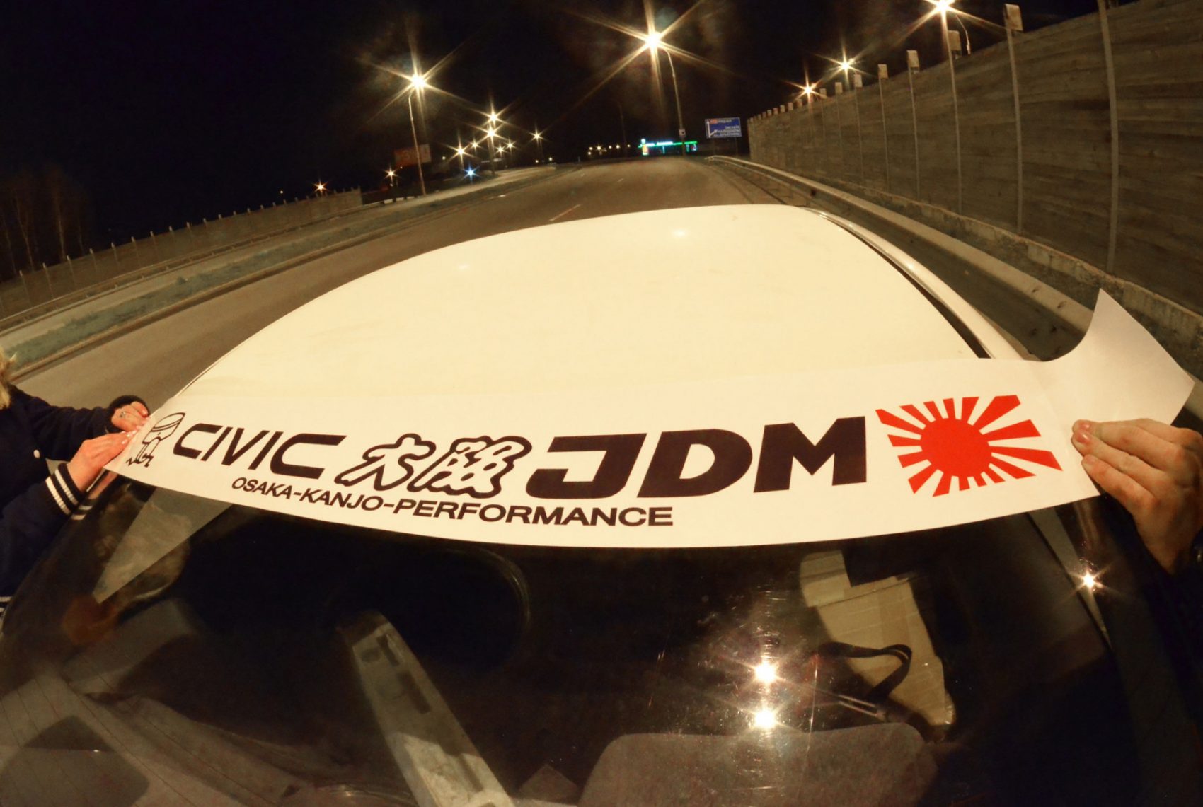 Civic AG AH Osaka JDM Windshield Banner - Kanjo Custom Racing Decals ...
