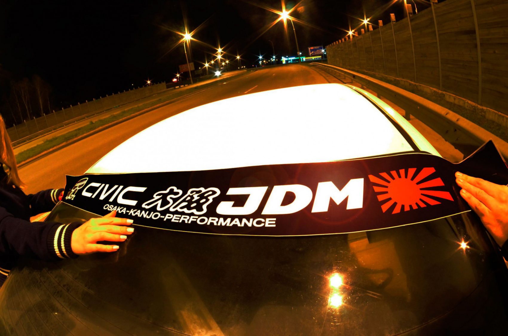 Civic AG AH Osaka JDM Windshield Banner - Kanjo Custom Racing Decals ...