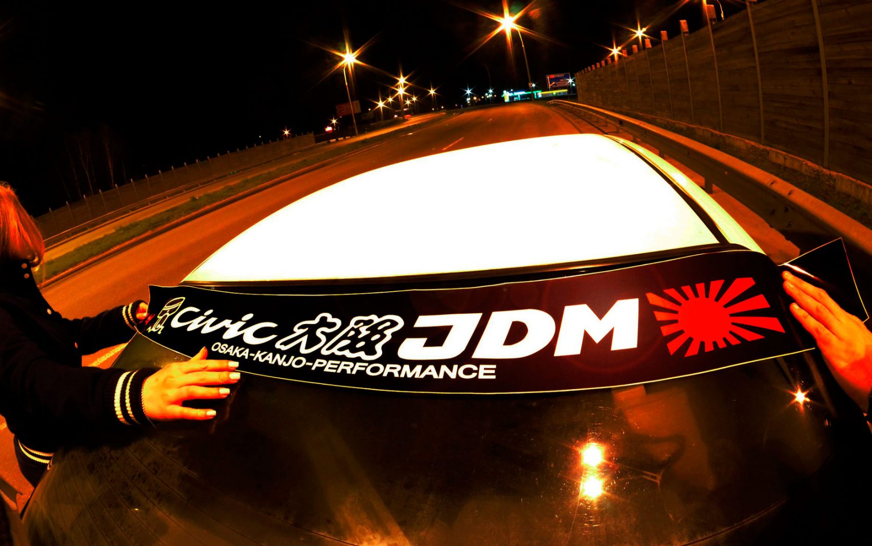 Civic EG EJ EH Osaka JDM Windshield Banner - Kanjo Custom Racing Decals ...