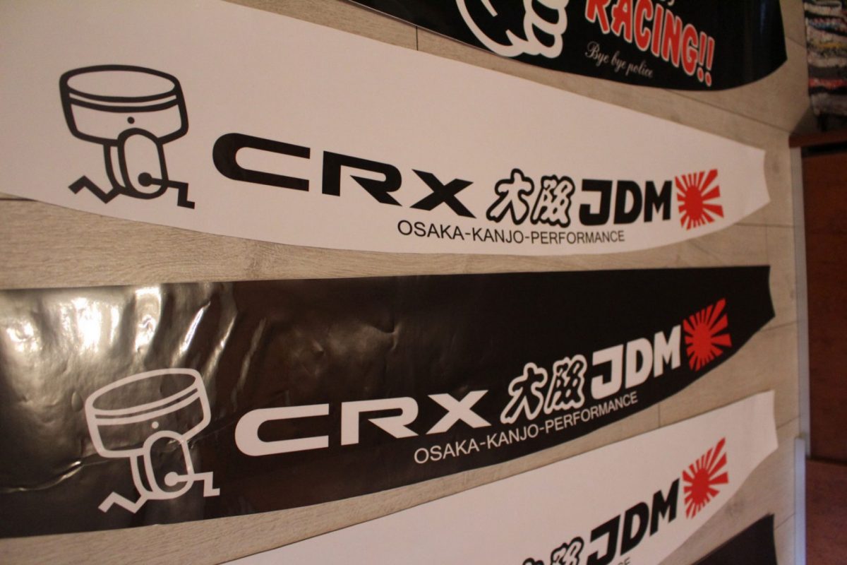 CRX Osaka JDM Windshield Banner - Kanjo Custom Racing Decals And Stickers