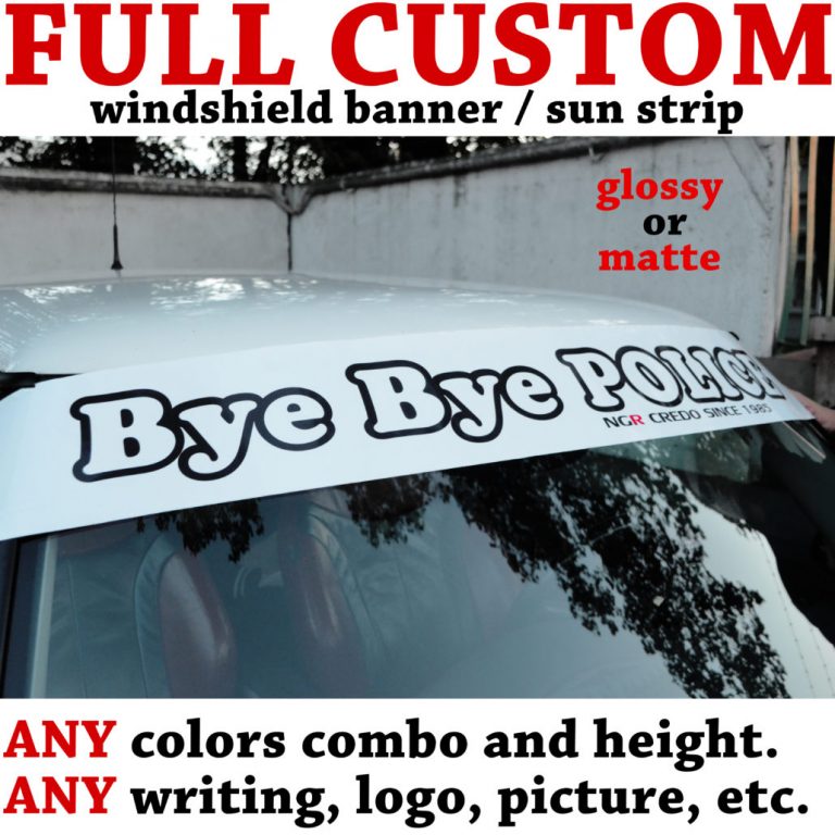 #CUSTOM Sun strip. Windshield banner - Kanjo Custom Racing Decals And ...